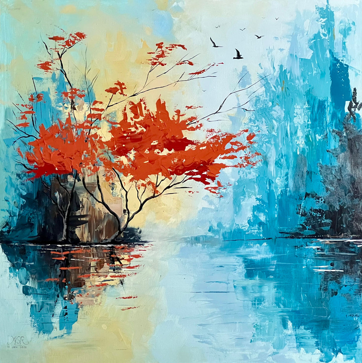 Modern Abstract landscape Painting 36*36 – Paintastic Valley